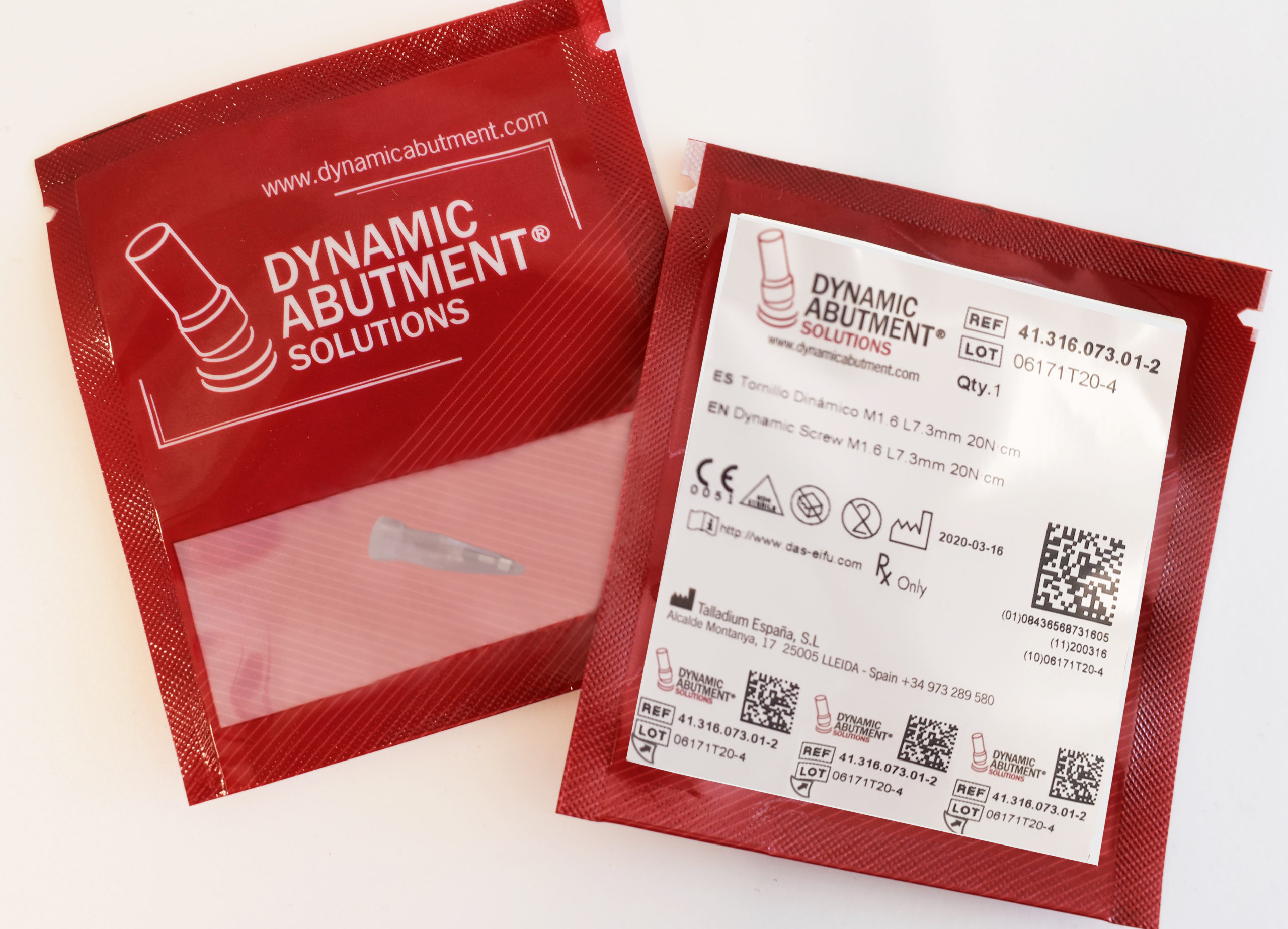 New packaging and product labelling - Dynamic Abutment Solutions EN
