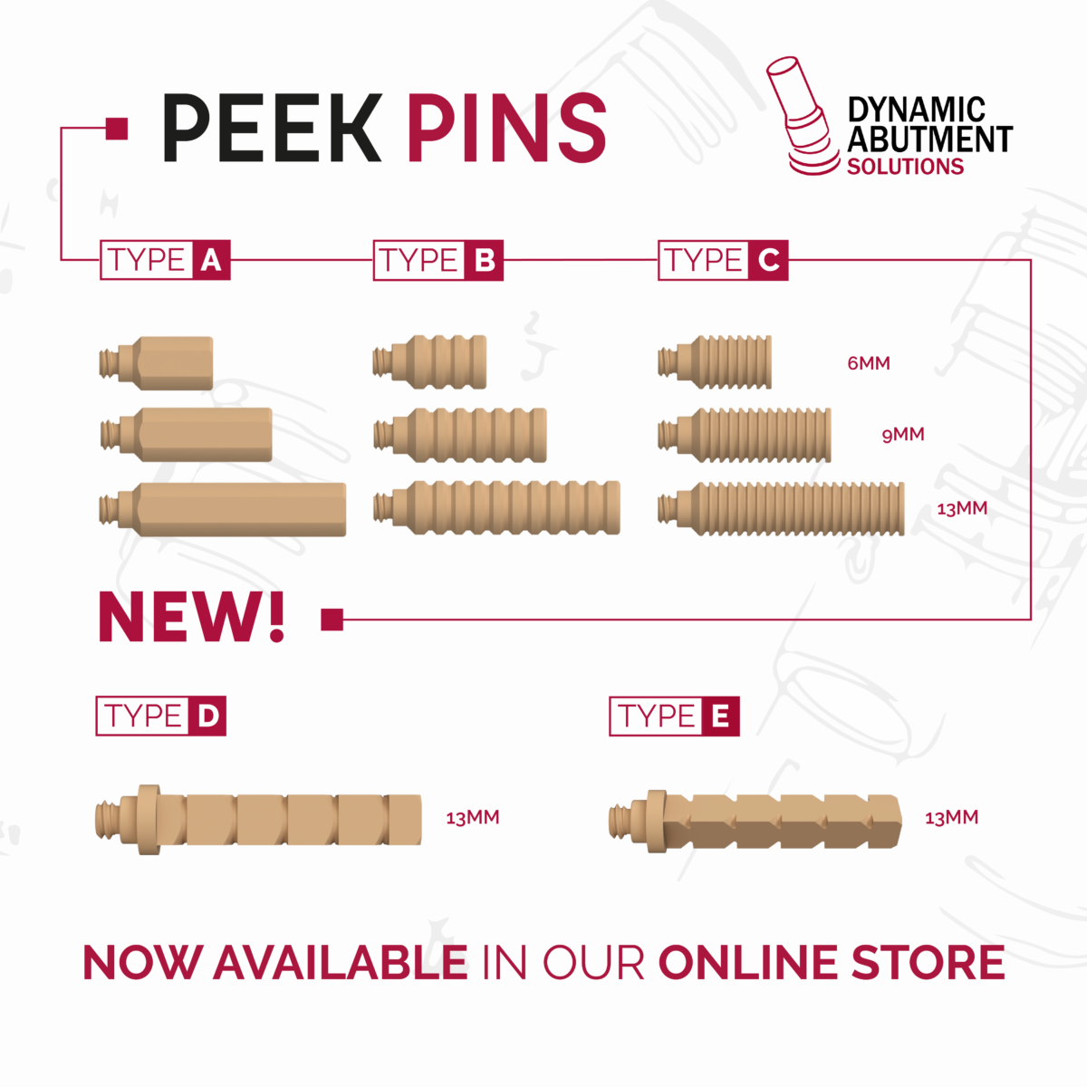 PEEK PINS | Dynamic Abutment Solutions EN