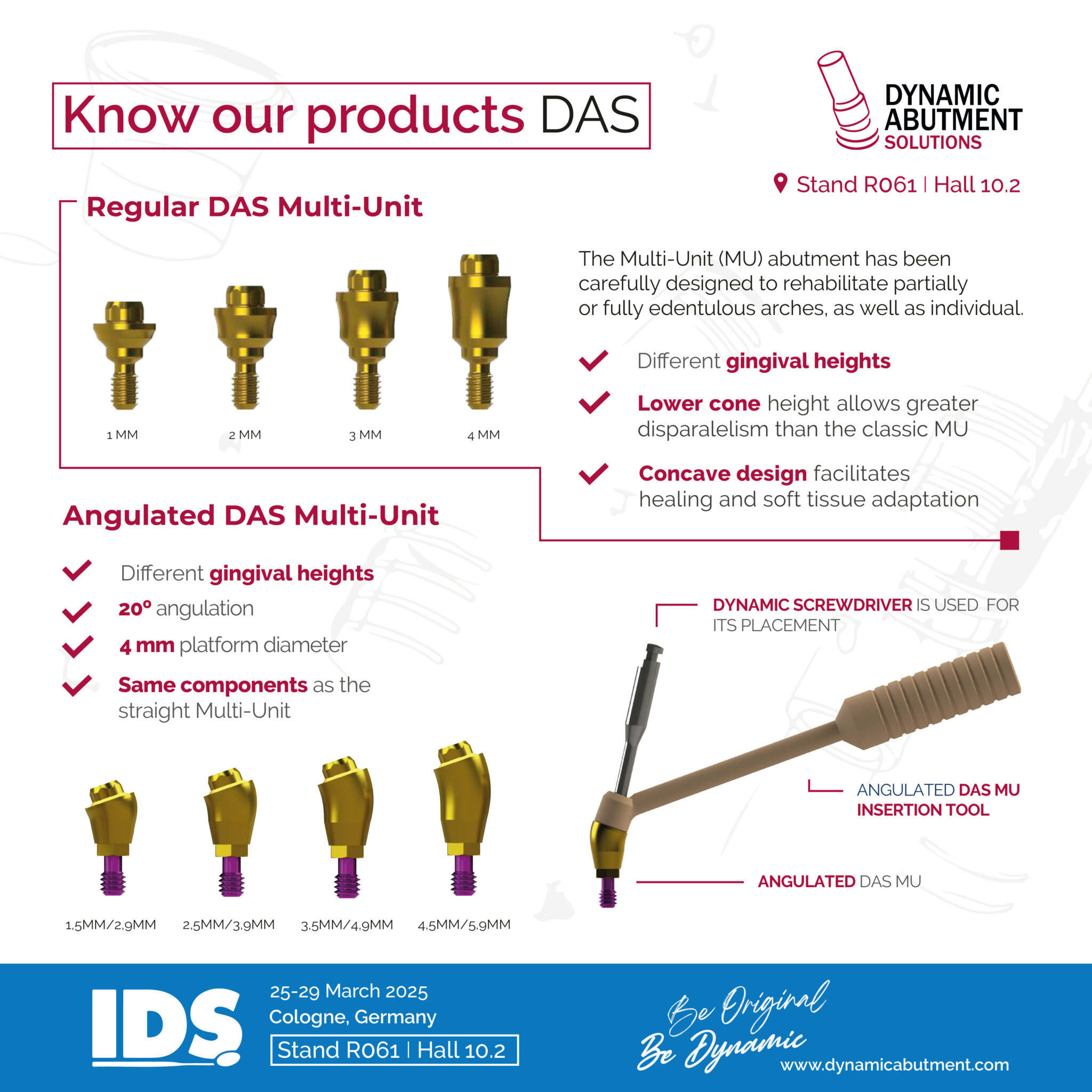 IDS 2025: Know our products | Dynamic Abutment Solutions EN